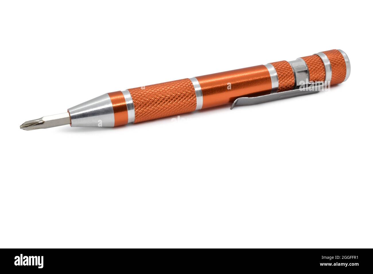 Small screwdriver isolated on white background Stock Photo - Alamy