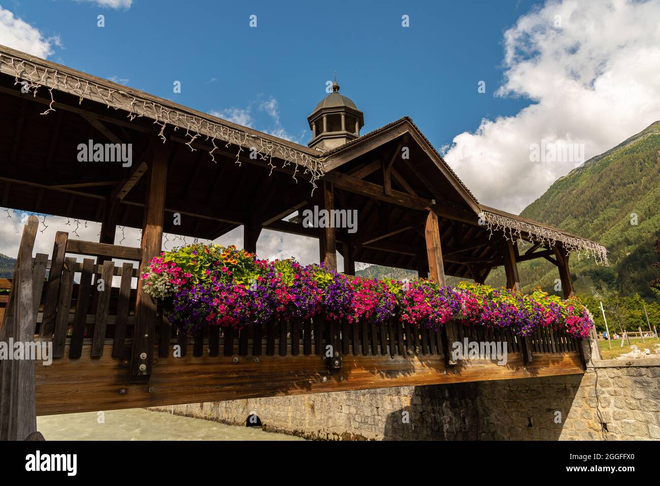 Chamonix Mont Blanc. Summer panorama Stock Photo - Alamy