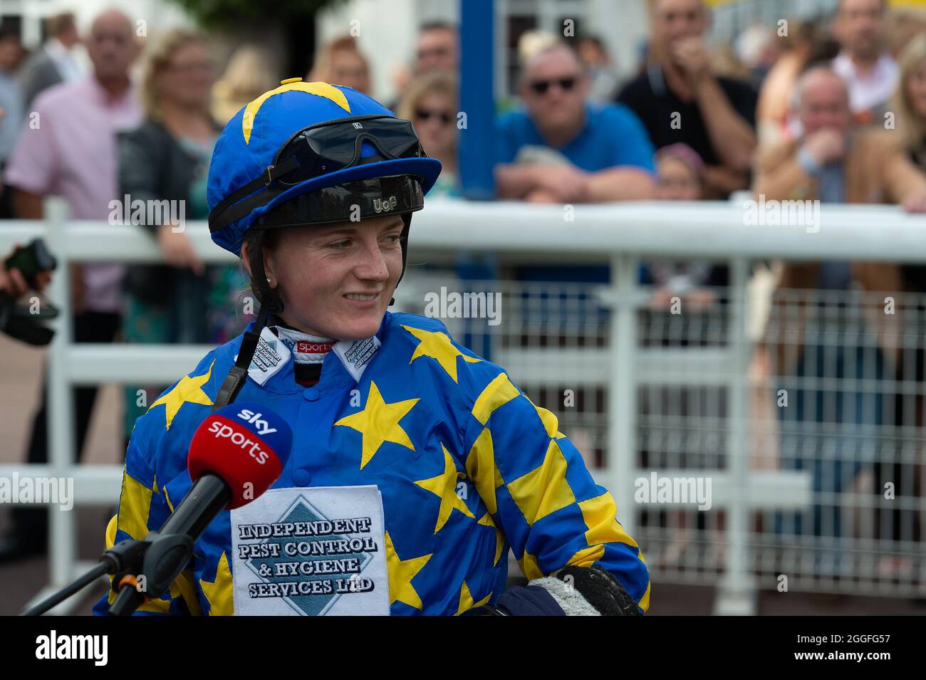Windsor, Berkshire, UK. 28th August, 2021. Jockey Hollie Doyle on horse ...