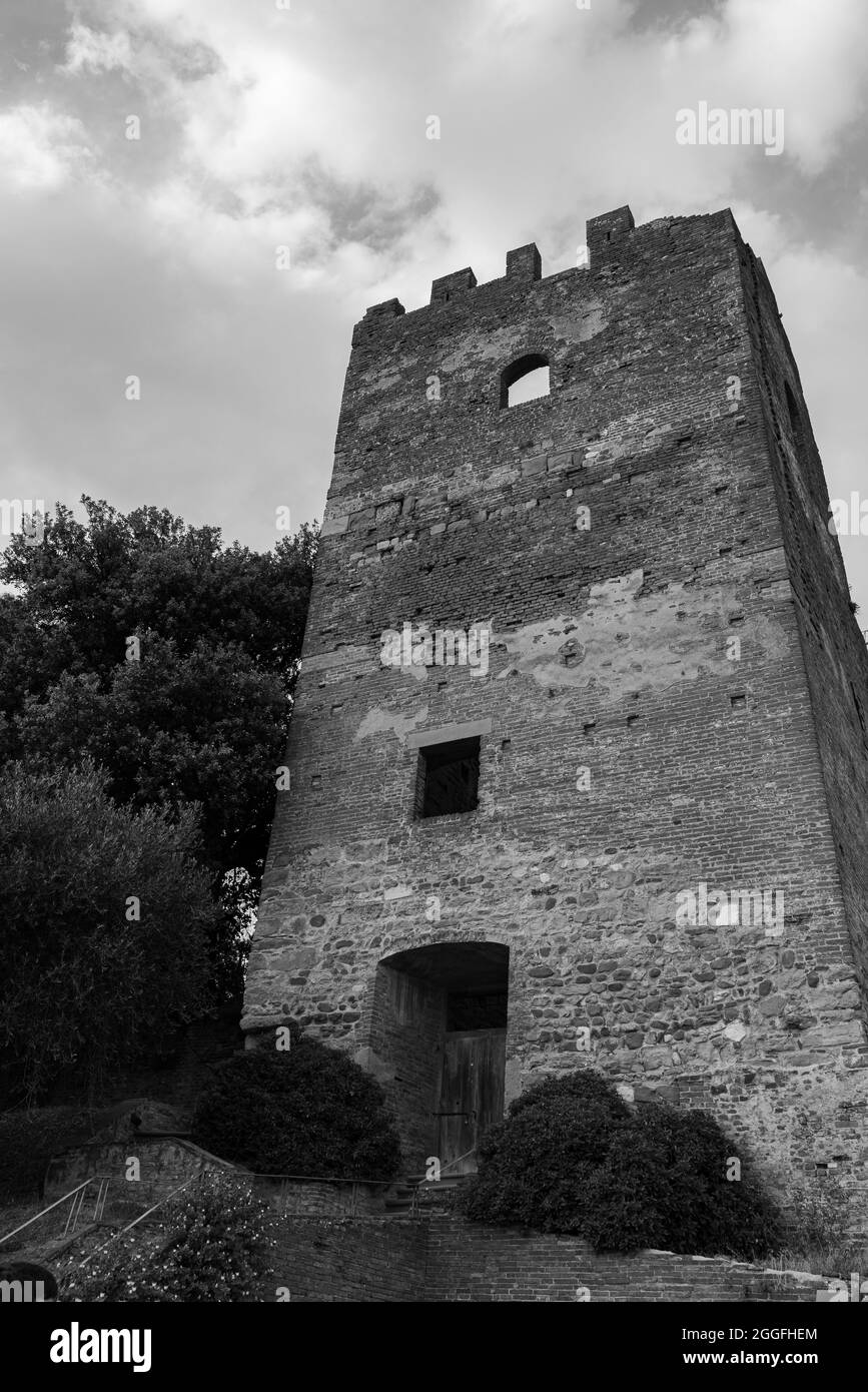 Fucecchio. Corsini Park. The fortified towers. Dominated by the majesty ...