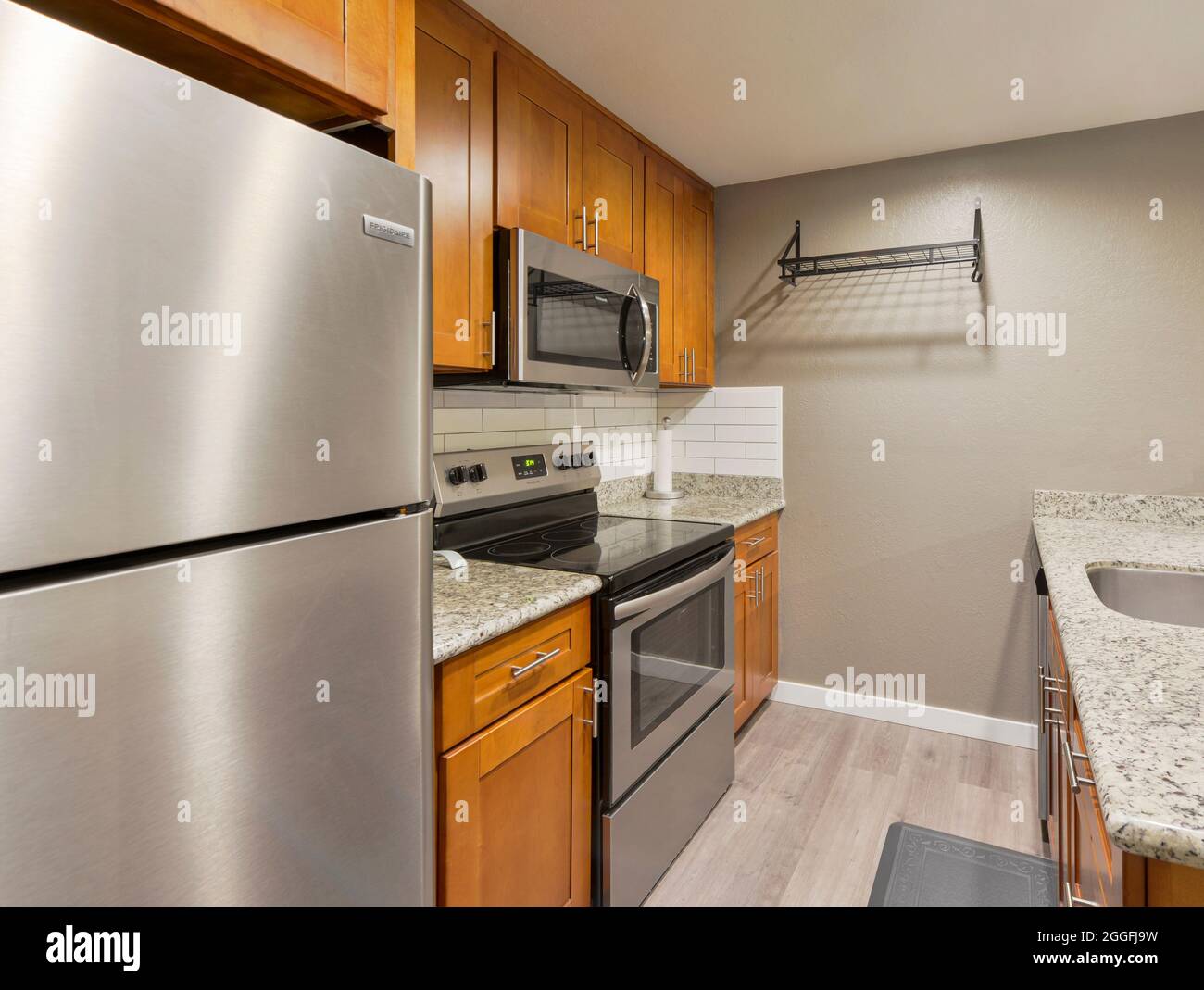 Modern residential kitchen interior Stock Photo - Alamy