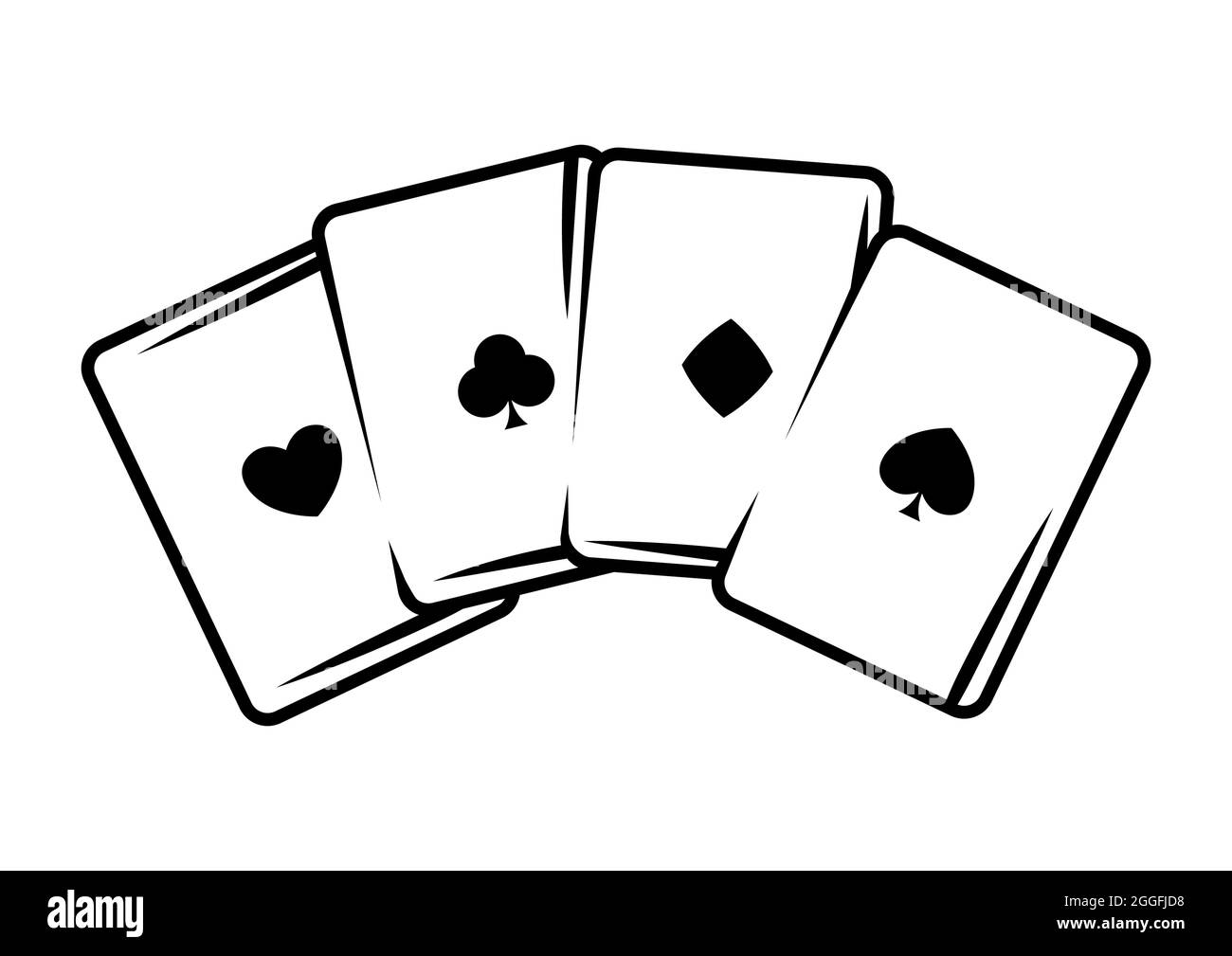 Pack of playing cards. Trick, game or magic illustration Stock Vector ...