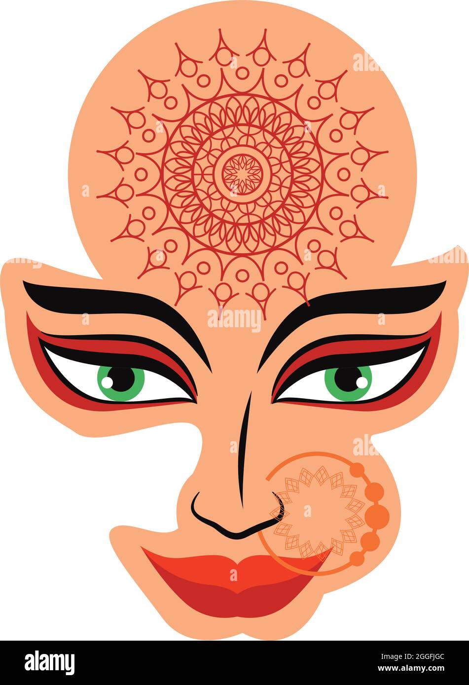 goddess face with mandala Stock Vector Image & Art - Alamy