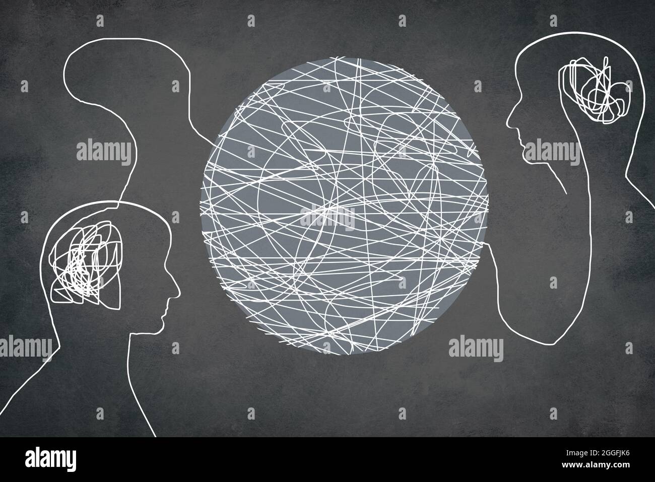 Heads together silhouette hi-res stock photography and images - Alamy