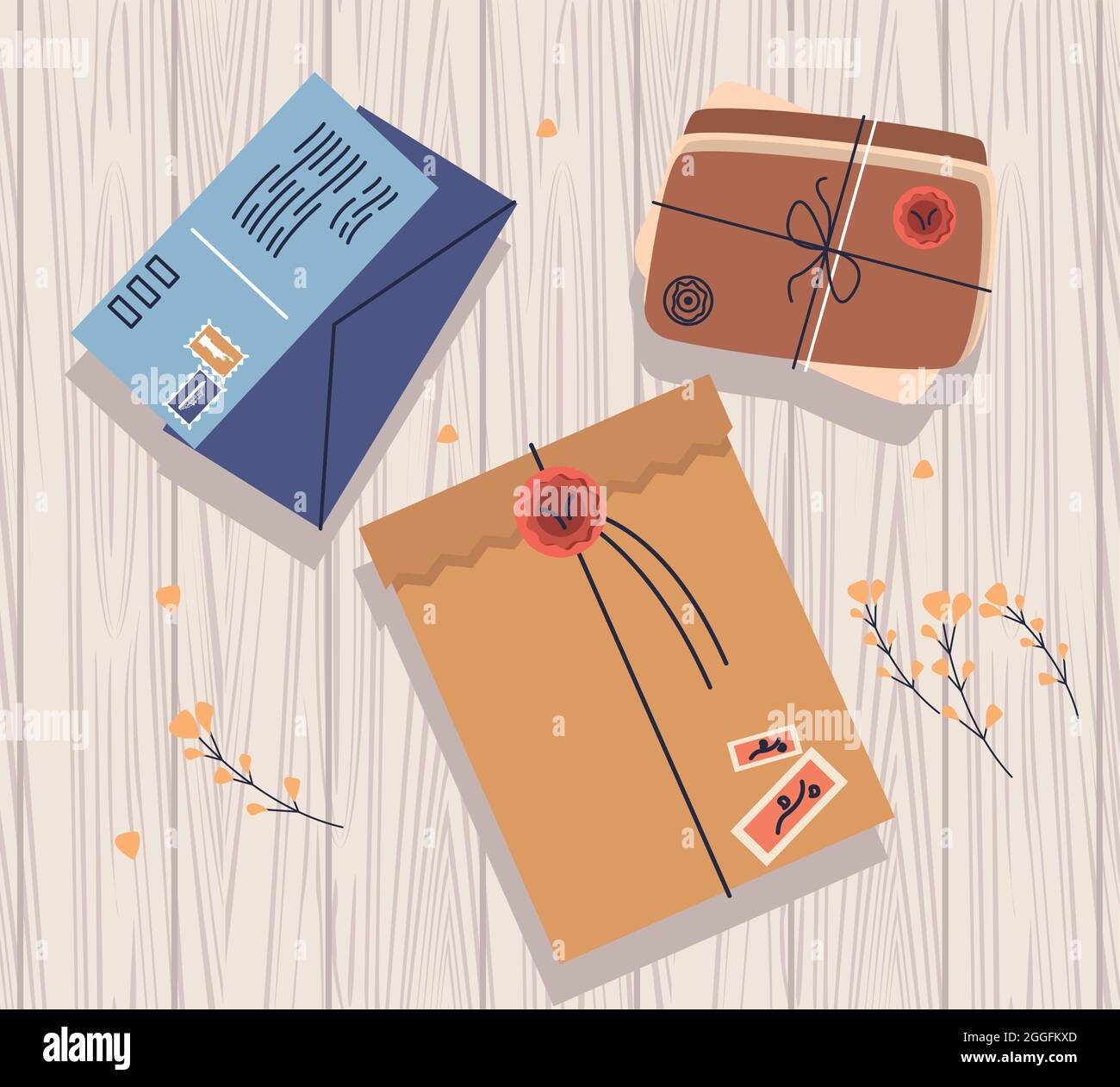 three postal service icons Stock Vector Image & Art - Alamy