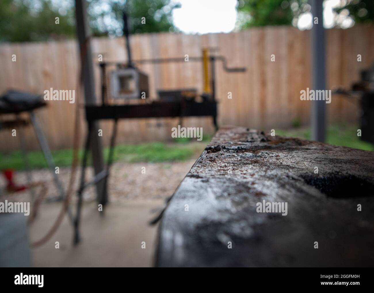 Outdoor steel and iron forge Stock Photo - Alamy