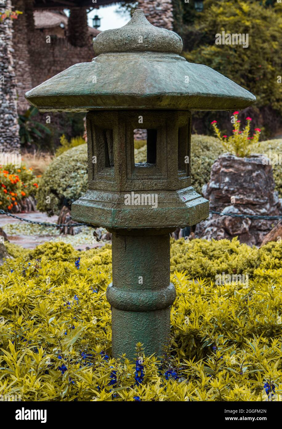 Small stone structure - Japanese tea gardens Stock Photo - Alamy