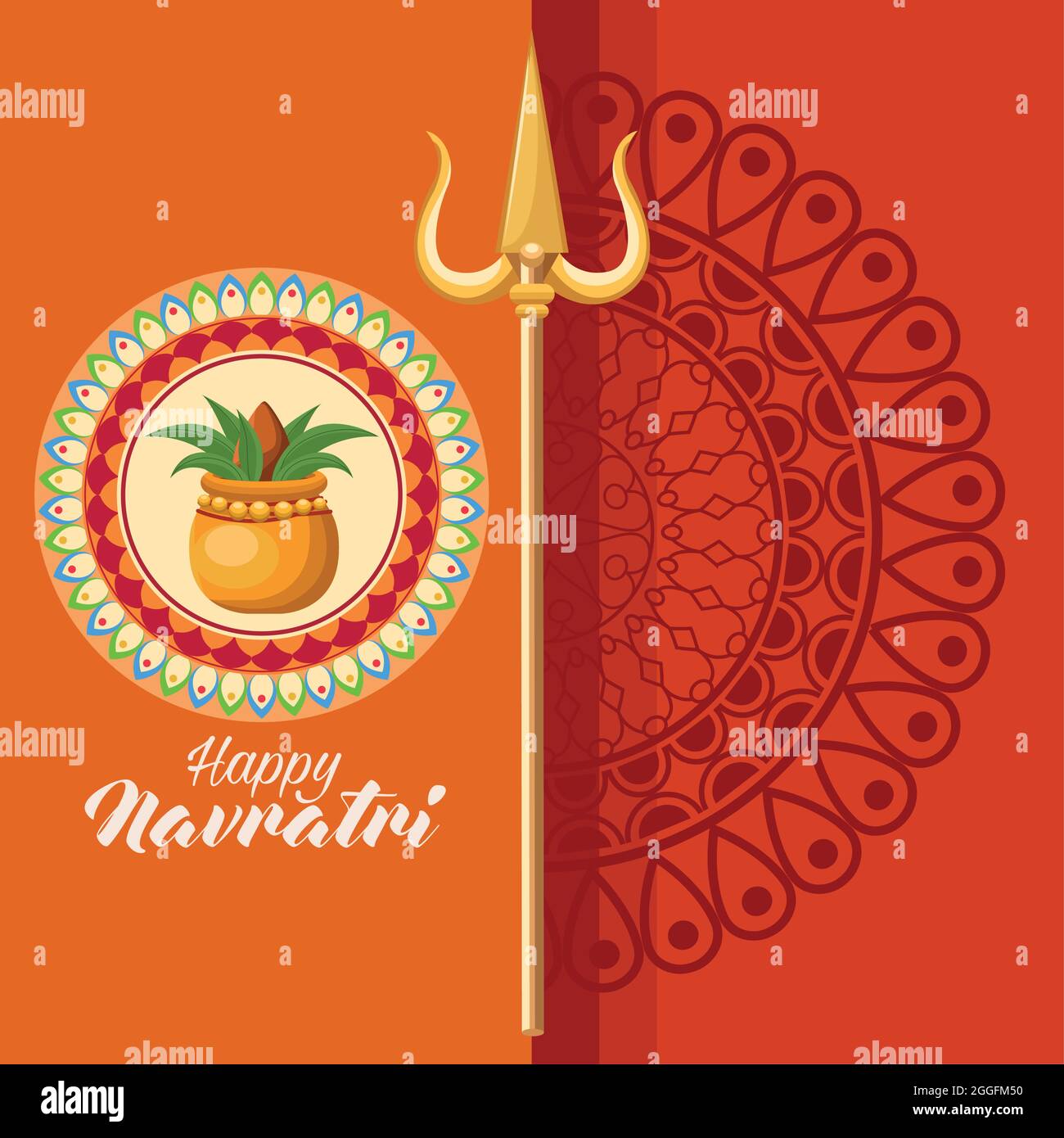happy navratri card Stock Vector Image & Art - Alamy