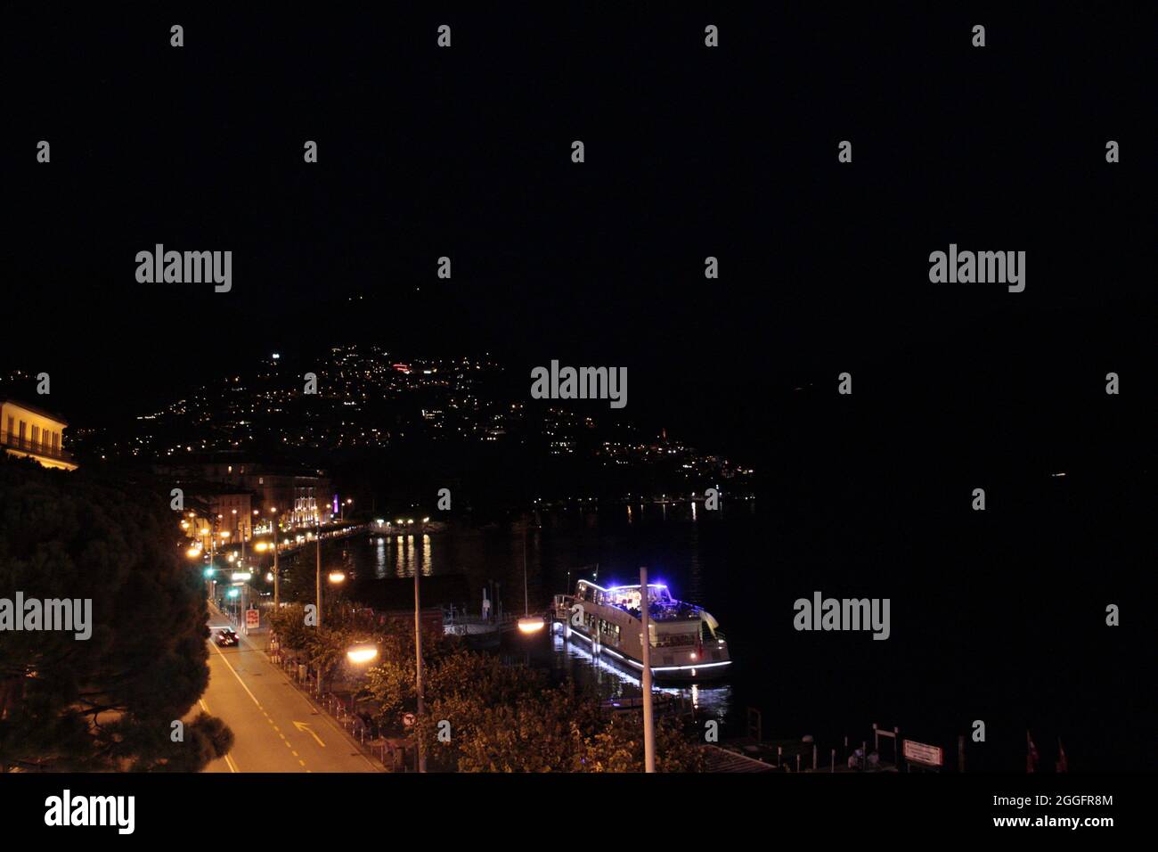 Lugano at Night Stock Photo - Alamy