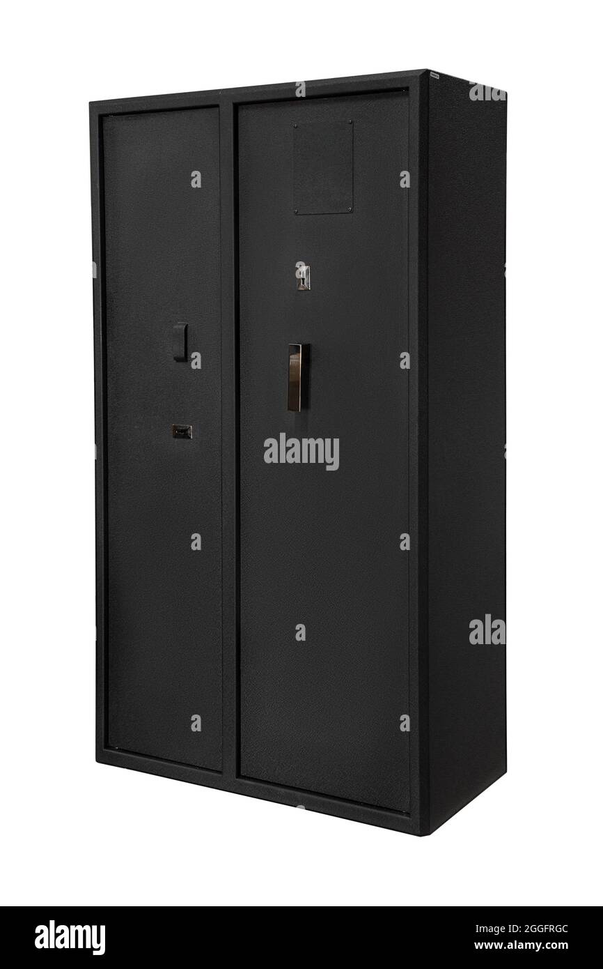 Double wing safe for weapons. A metal gun safe with two doors. Safe ...