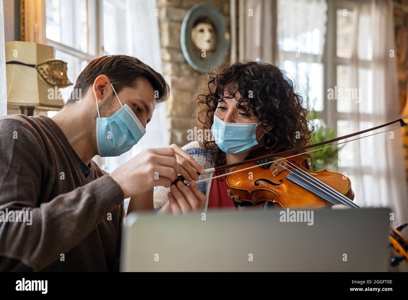 Smile under mask hi-res stock photography and images - Alamy