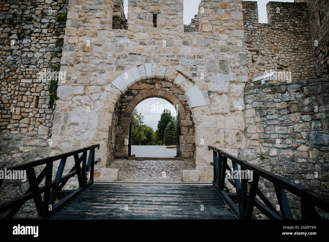 Kalemegdan Fortress historic castle and bridge in Belgrade, Serbia ...