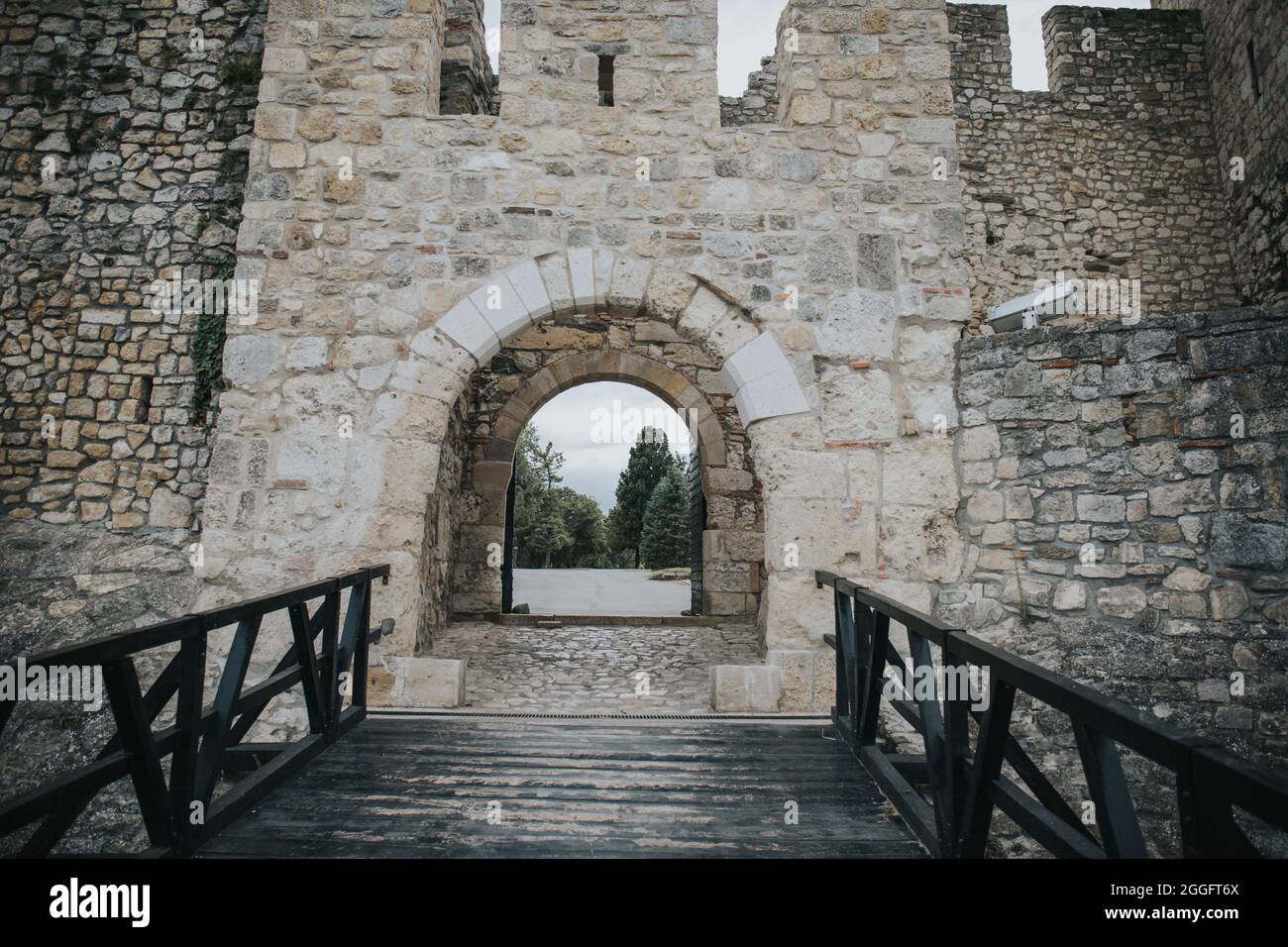 Kalemegdan Fortress historic castle and bridge in Belgrade, Serbia ...