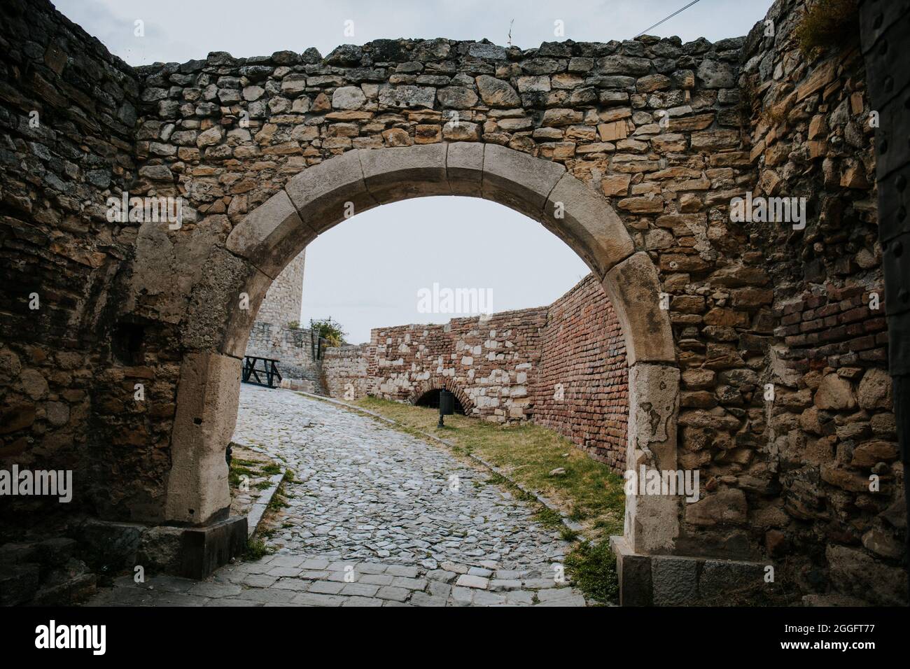 Kalemegdan Fortress historic castle and bridge in Belgrade, Serbia ...