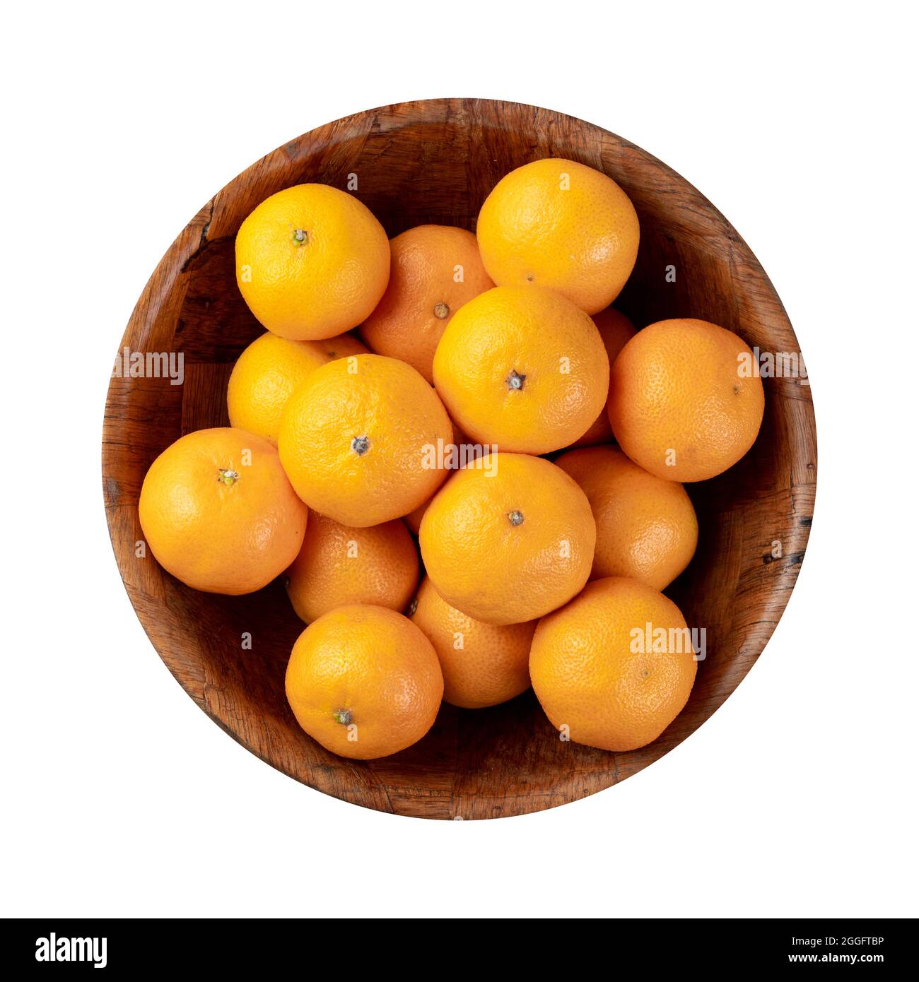 Mini tangerines in a bowl isolated over white background Stock Photo ...