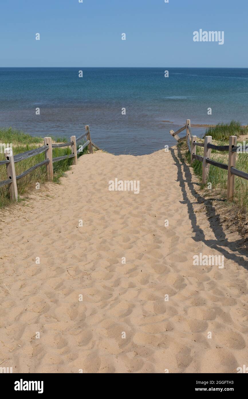 Sand trail leading to the beach Stock Photo - Alamy