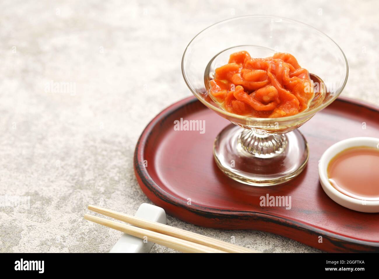 red hoya (sea squirt) no sashimi, Japanese cuisine Stock Photo - Alamy