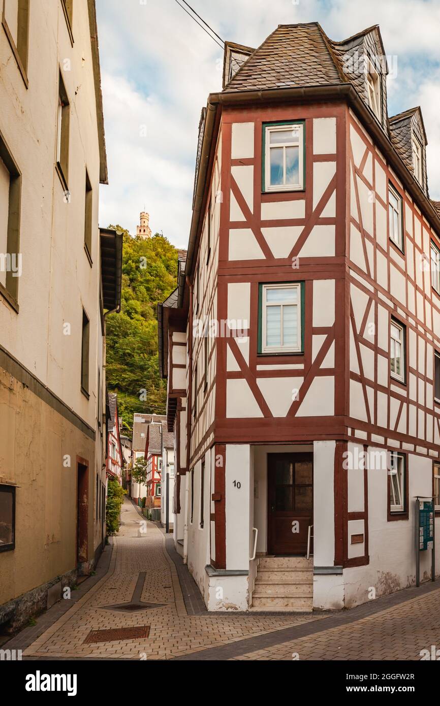detailed view of the city of Braubach Stock Photo - Alamy