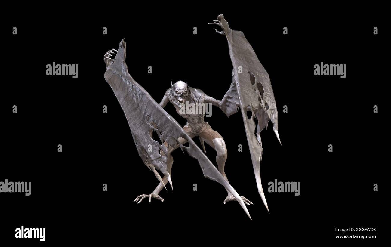 Mythical Vampire monster on chromakey background 3d render Stock Photo ...
