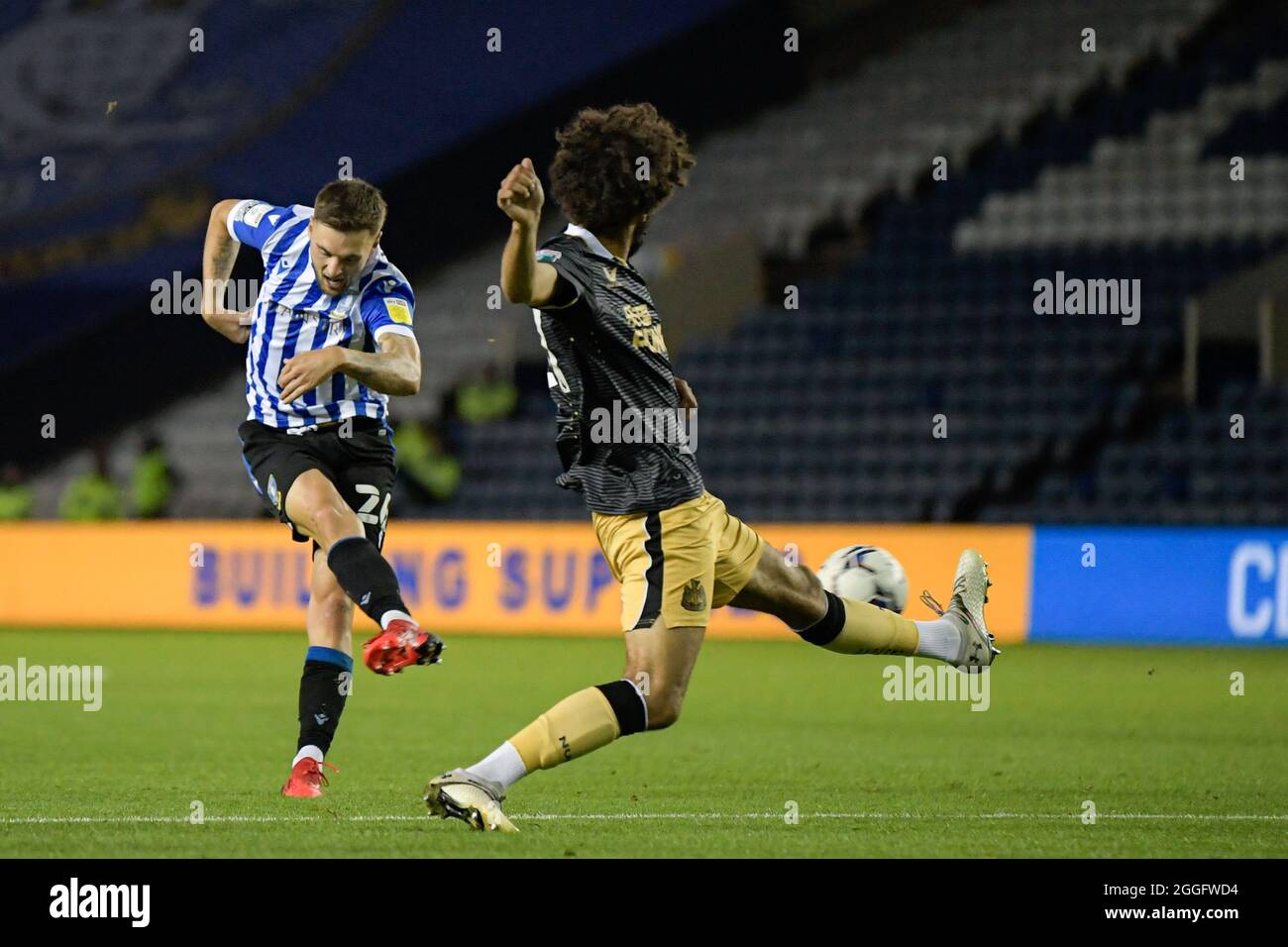 Lewis Wing #26 of Sheffield Wednesday has a shot at goal Stock Photo ...