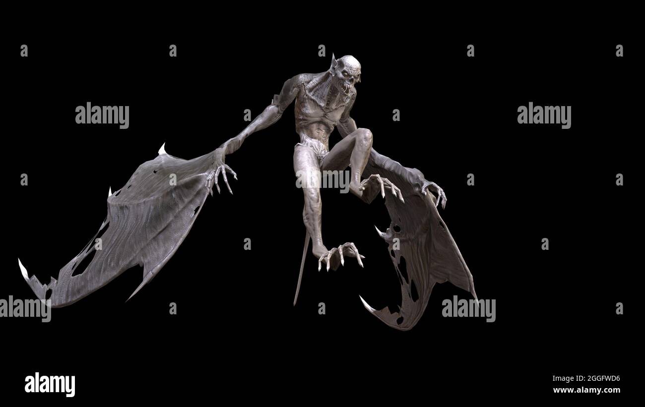 Mythical Vampire monster on chromakey background 3d render Stock Photo ...