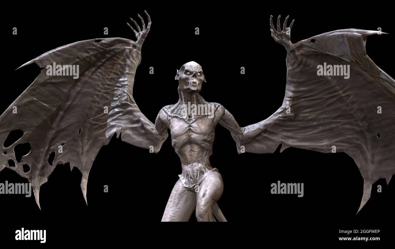 Mythical Vampire monster on chromakey background 3d render Stock Photo ...