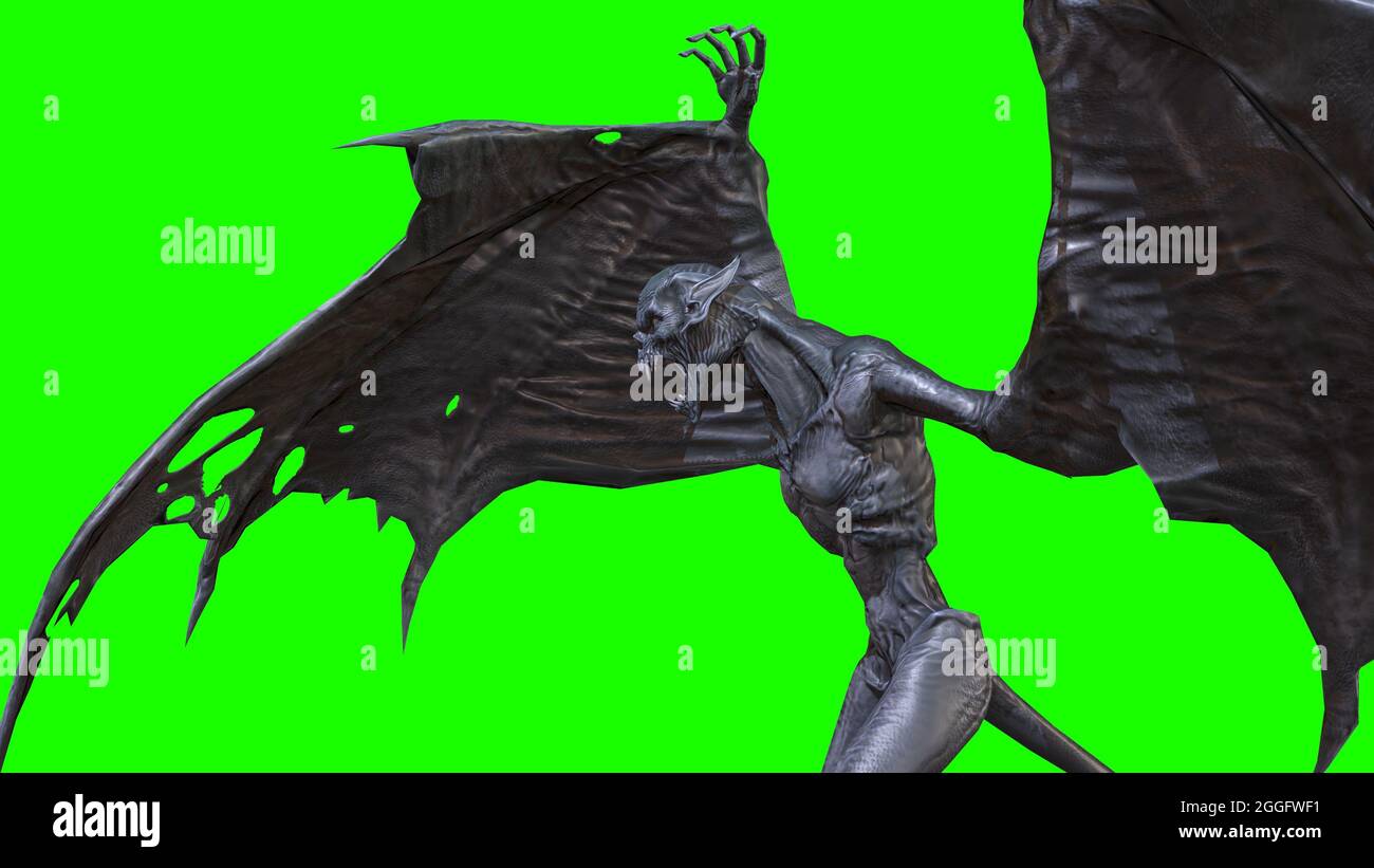 Mythical Vampire monster on chromakey background 3d render Stock Photo ...