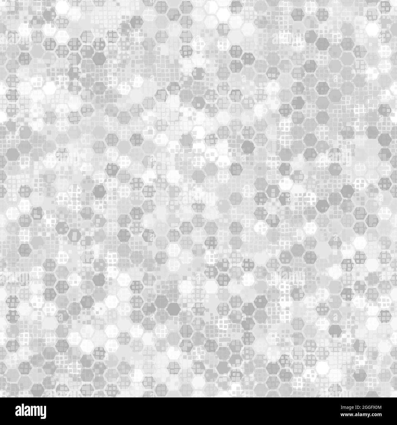 Monochrome seamless honey pattern with halftone filled hex cells linear ...
