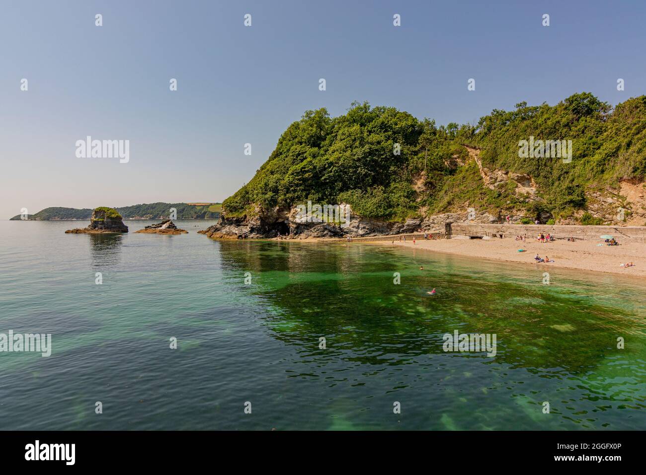 Part of Charlestown Beach with Polmear Island- Charlestown, south ...