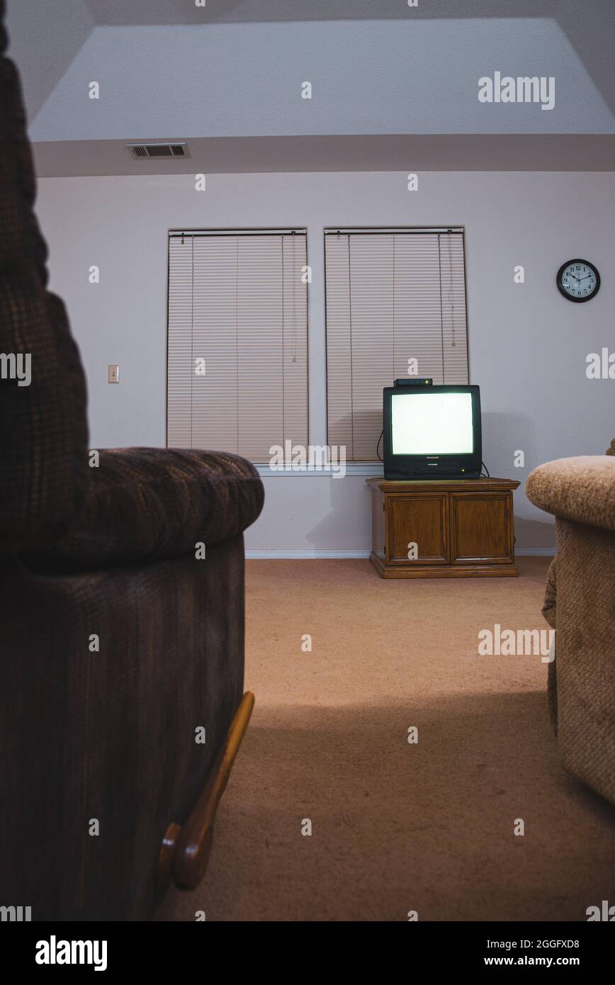 Creepy old television on in room hi-res stock photography and images ...