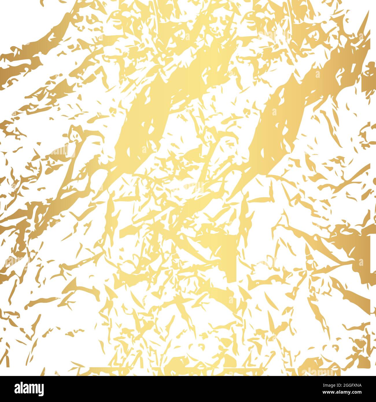 Gold kintsugi crack vector card on white background. Golden texture ...