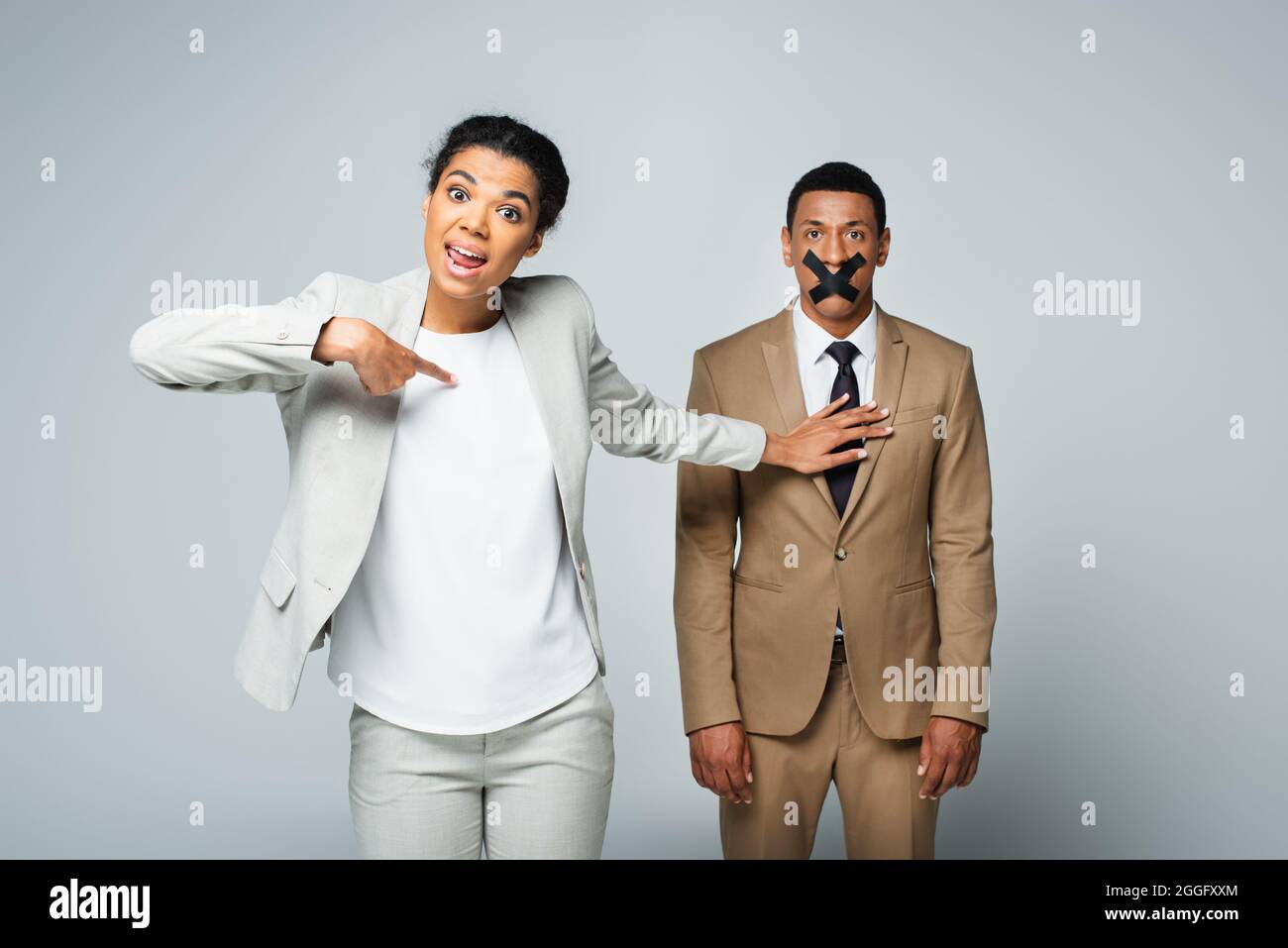 Woman push man away hi-res stock photography and images - Alamy