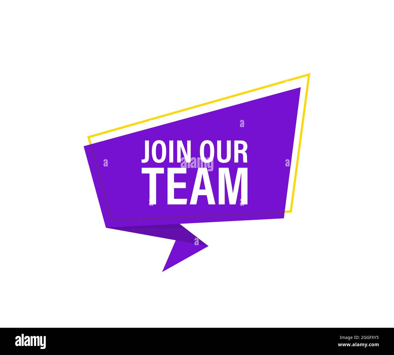 Ribbon banner with text Join our team, poster in pop art style. Vector ...