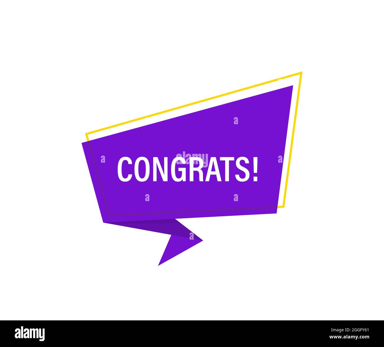 Congrats. Banner with Congrats isolated on white background. Web design ...