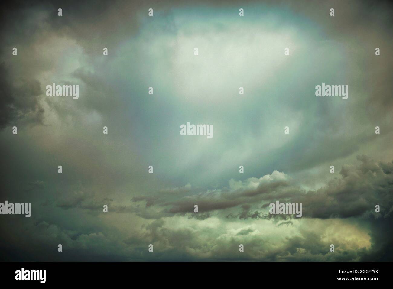 Shot of the mixed clouds during the stormy weather Stock Photo - Alamy