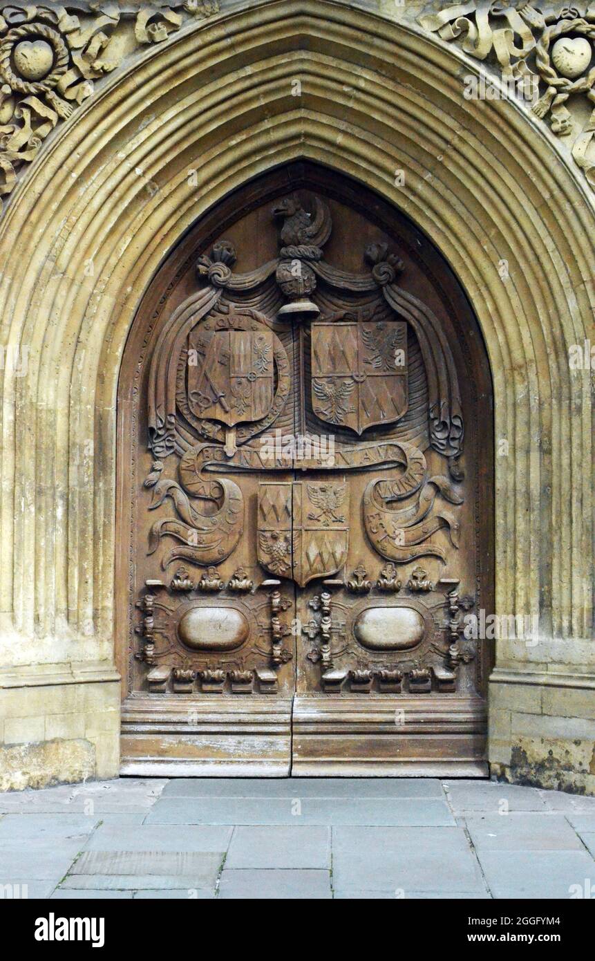 Bath Abbey Door Stock Photo - Alamy