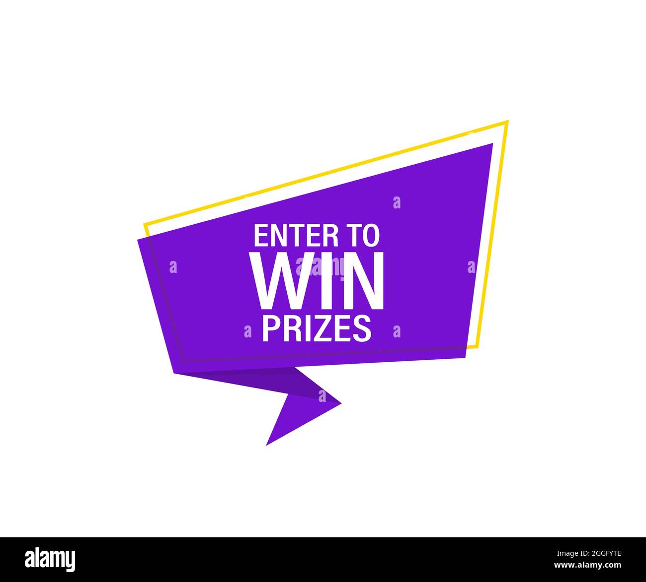 Banner with Enter to win prizes. Web design. Vector stock illustration ...