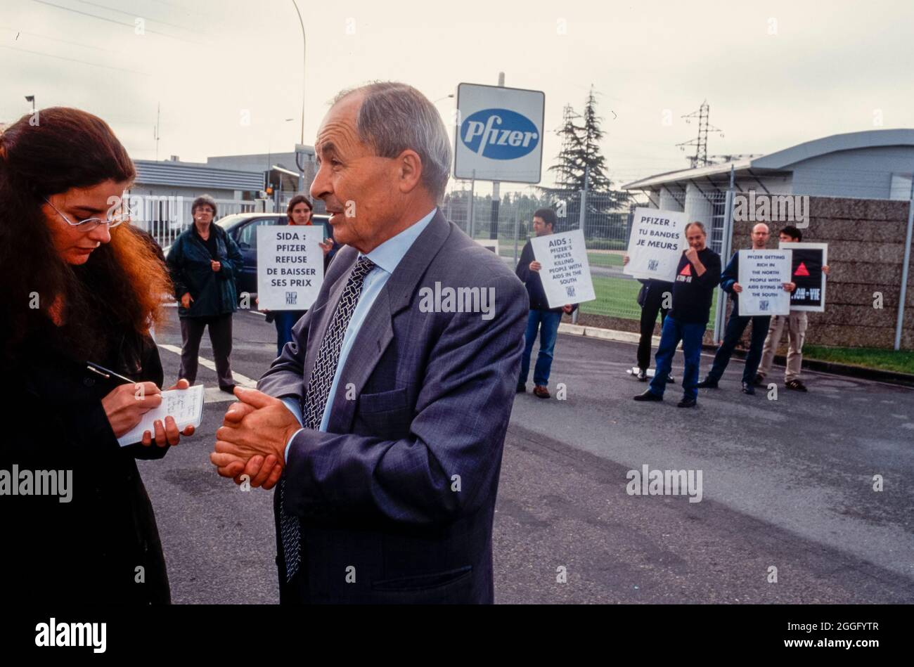 Act Up Paris Demonstration Against Pfizer Pharmaceuticals Company ...