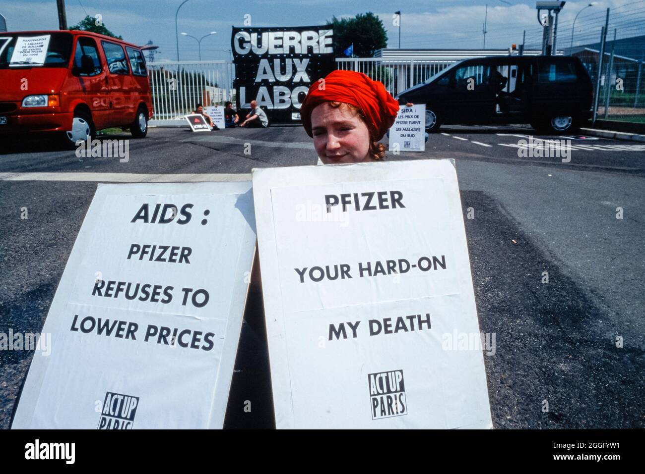 Act Up Paris Demonstration Against Pfizer Pharmaceuticals Company ...