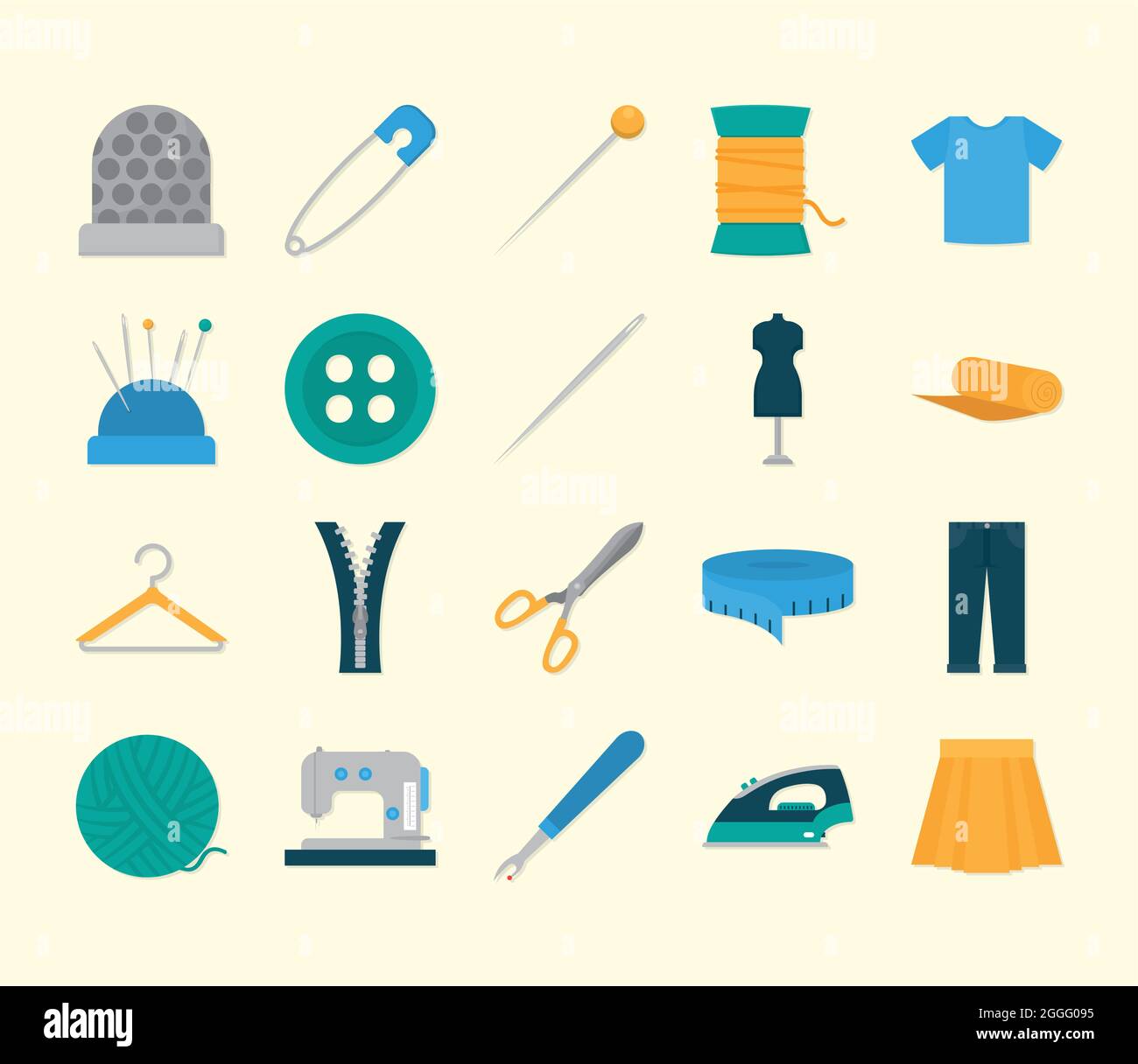 sewing icon collection on white background Stock Vector Image & Art - Alamy