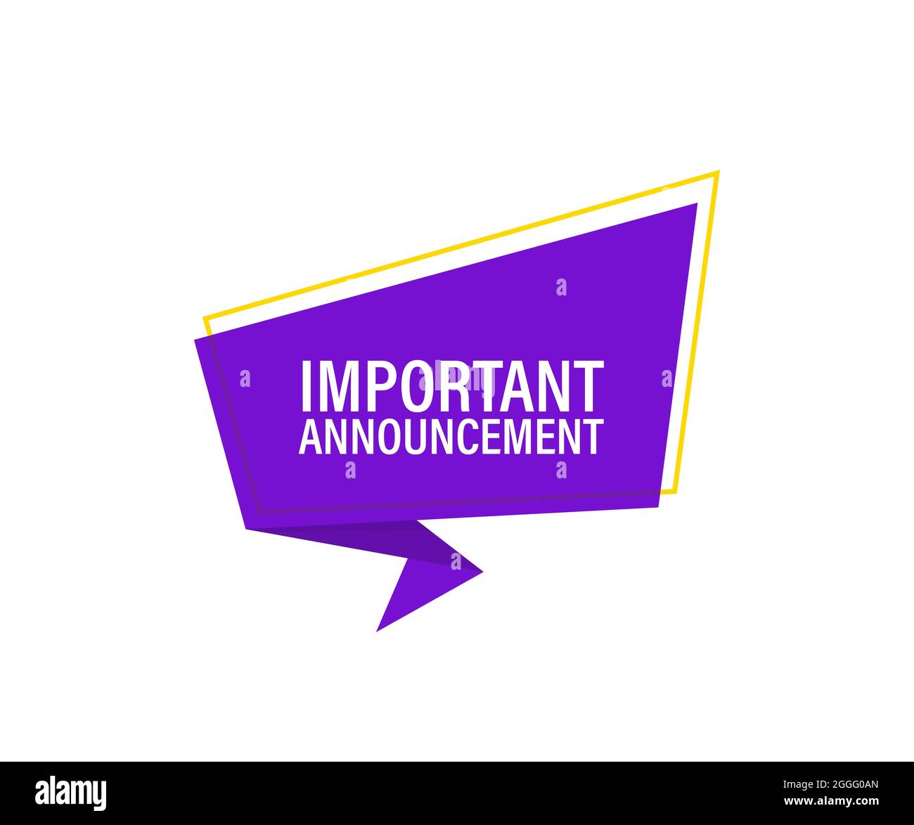 Banner with important announcement. Megaphone banner. Web design ...