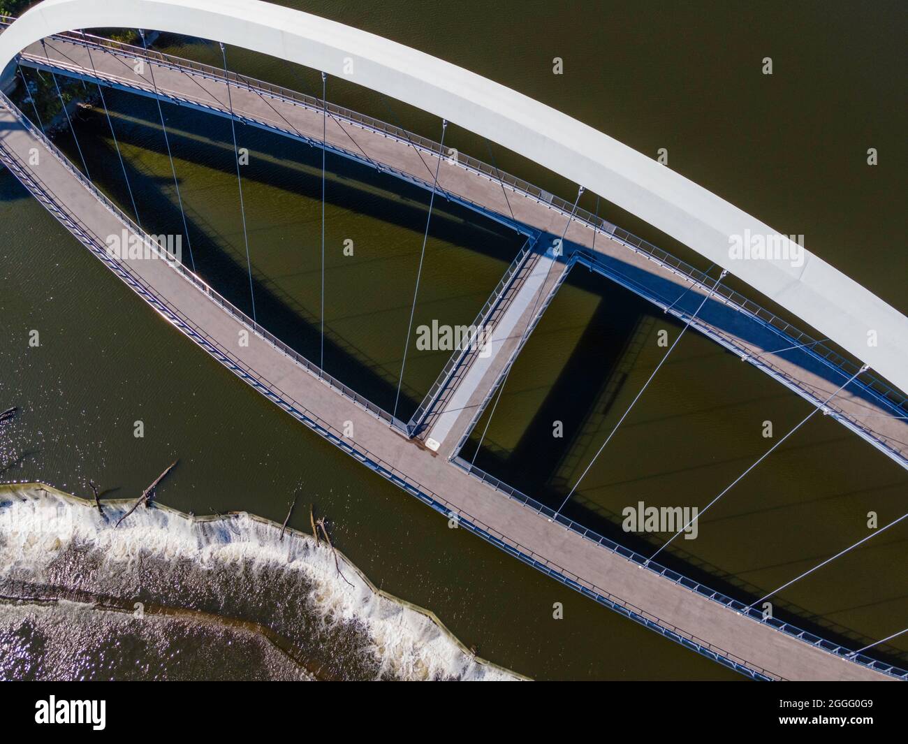 Aerial photograph of downtown Des Moines, Iowa, USA on a beautiful ...