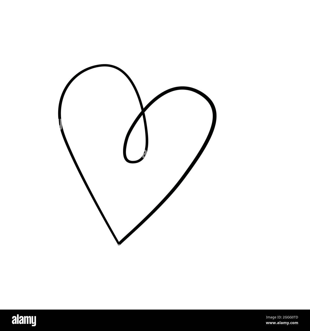 Vector illustration, hand drawn heart. Charcoal heart Stock Vector ...