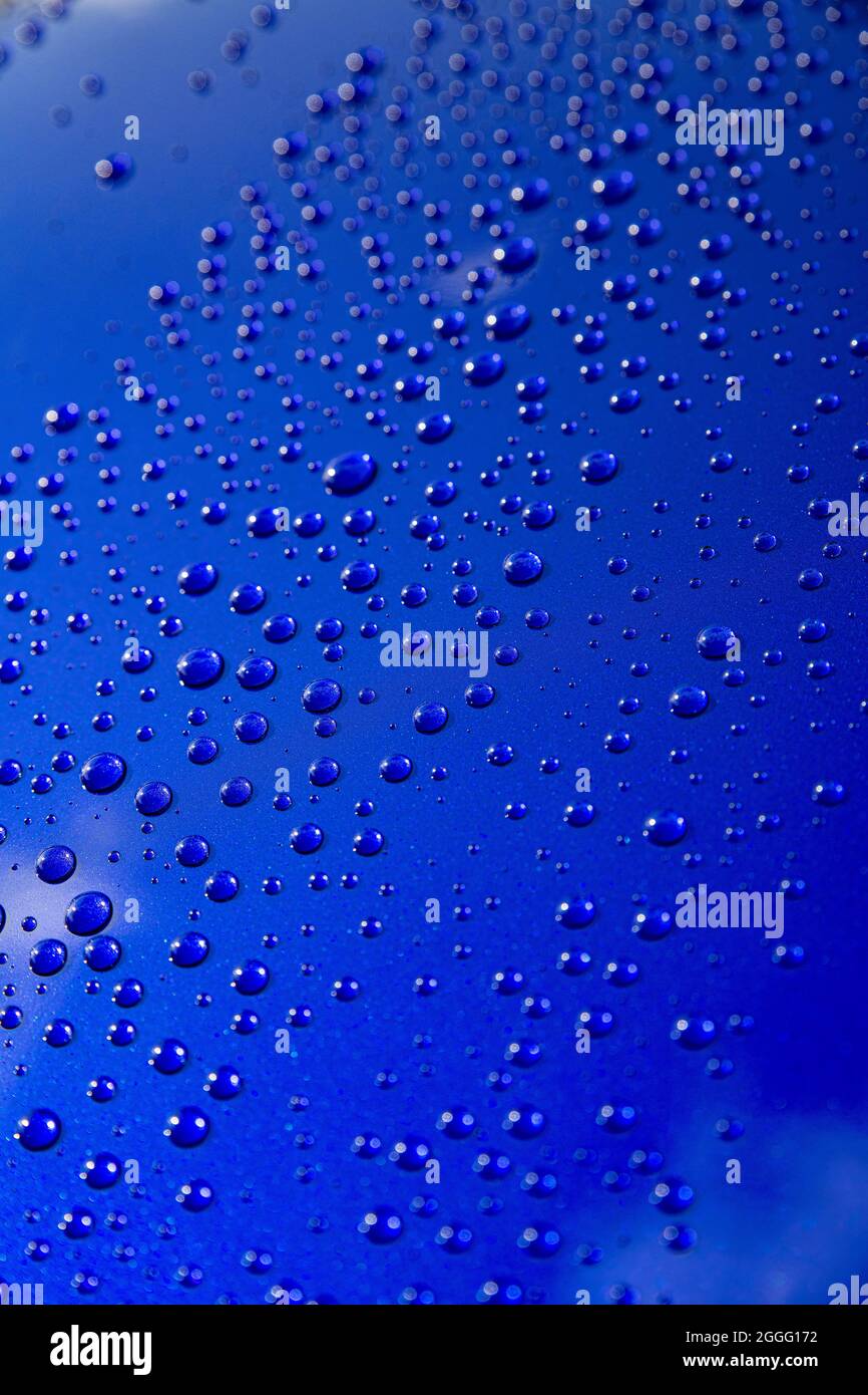 Water drops on car body. Hydrophobic effect Stock Photo - Alamy