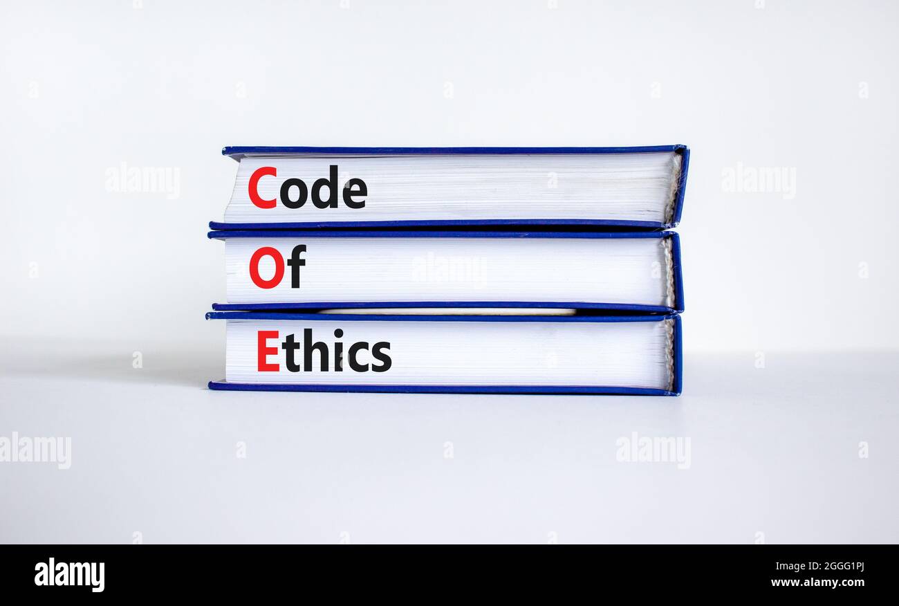 COE, Code of ethics symbol. Concept words 'COE, Code of ethics' on ...