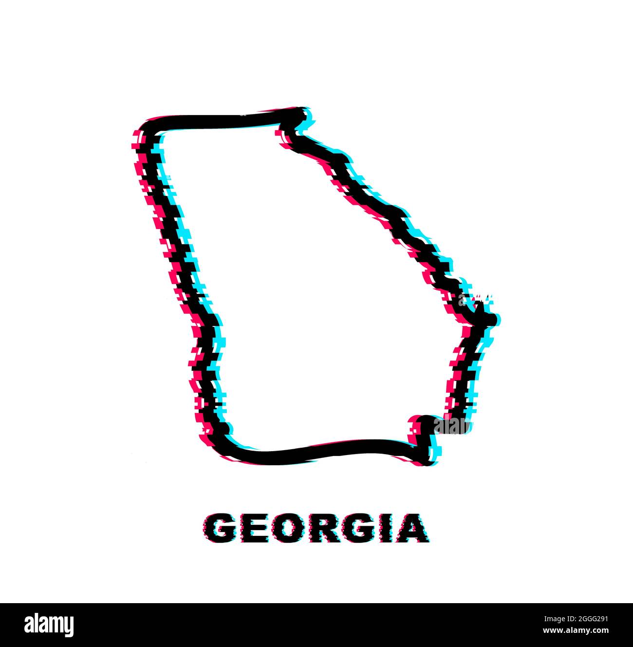 Map satellite geography georgia hi-res stock photography and images - Alamy