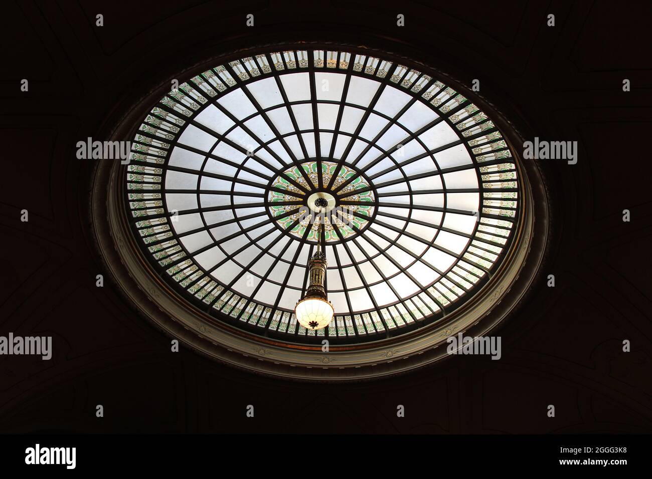 Circle Glass Stained Seiling Mosaic Stock Photo - Alamy