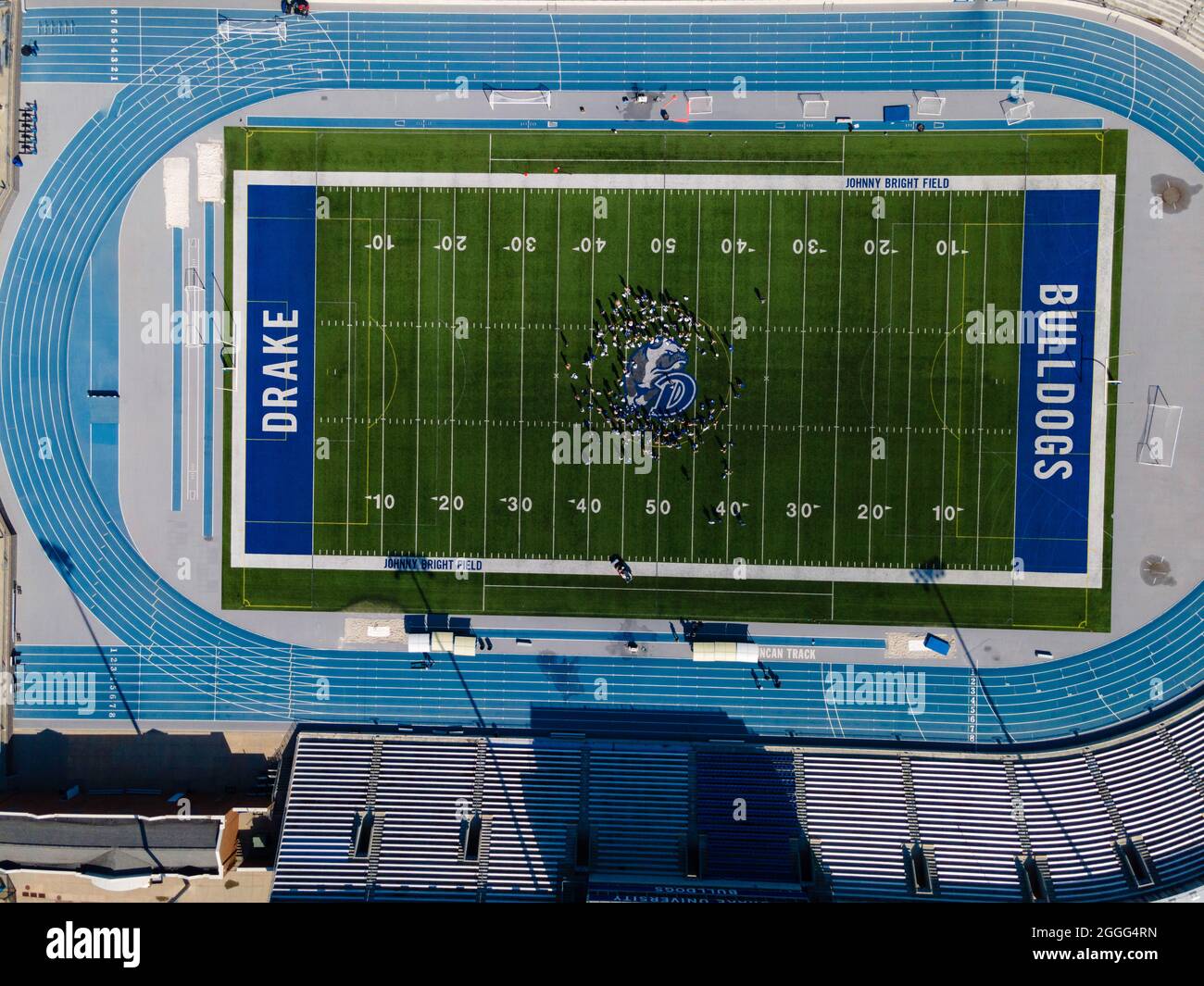 Aerial photograph of Drake University, a liberal arts university in Des ...