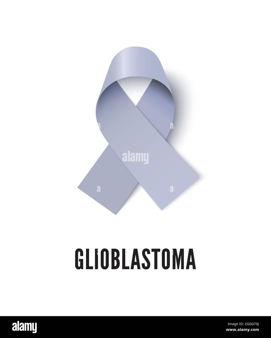 Glioblastoma cancer awareness ribbon vector illustration isolated on ...