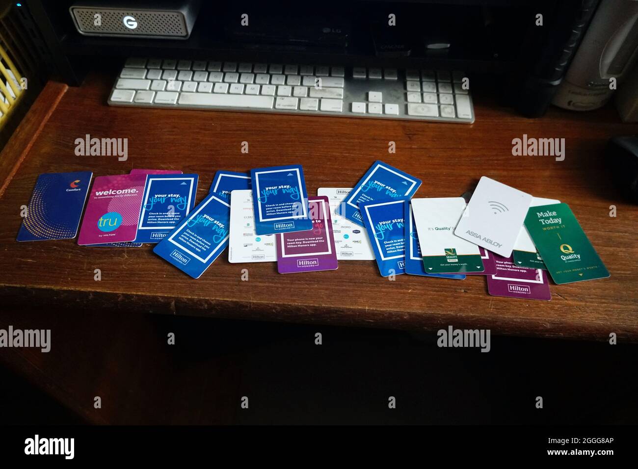 Hotel key cards Stock Photo - Alamy